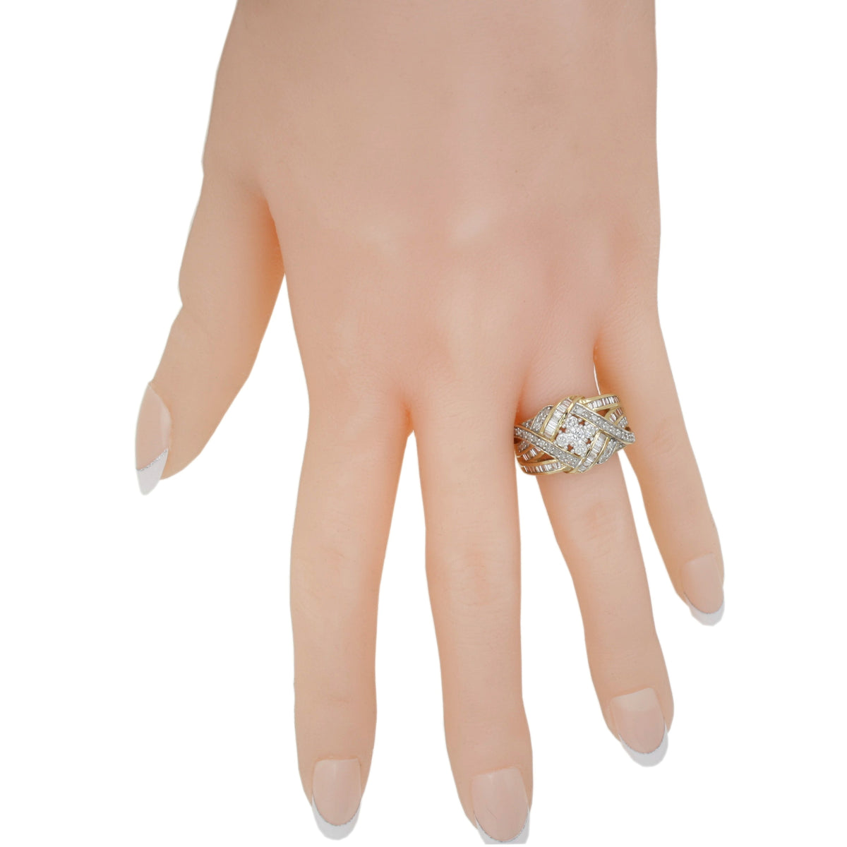 9ct Diamond Fancy Multi Crossover Dress Ring .87ct TW – Kohi Jewels